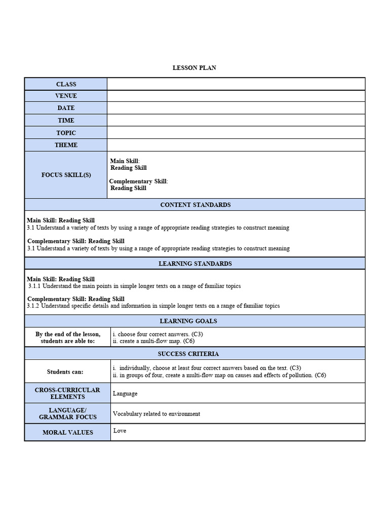 Reading Skills for Young Learners | PDF | Teachers | Lesson Plan
