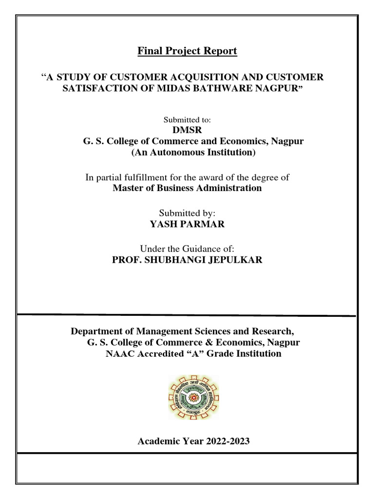 Customer Acquisition & Satisfaction Study | PDF | Customer Satisfaction ...