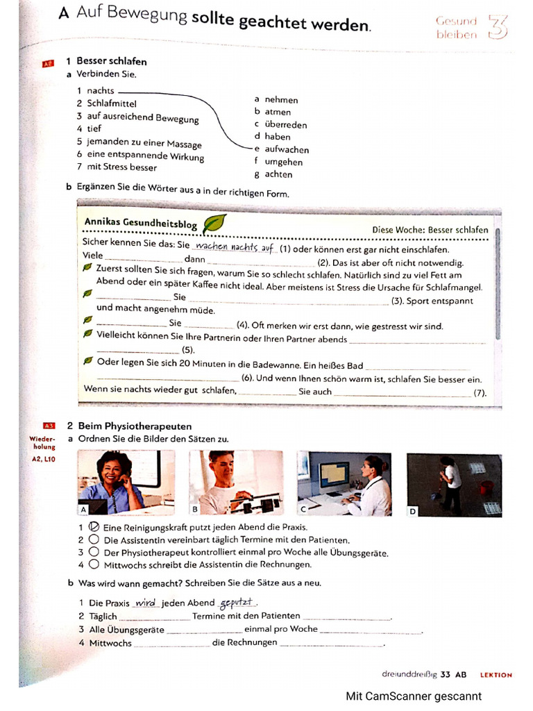 Arbeitsbuch - Lektion 3 | PDF