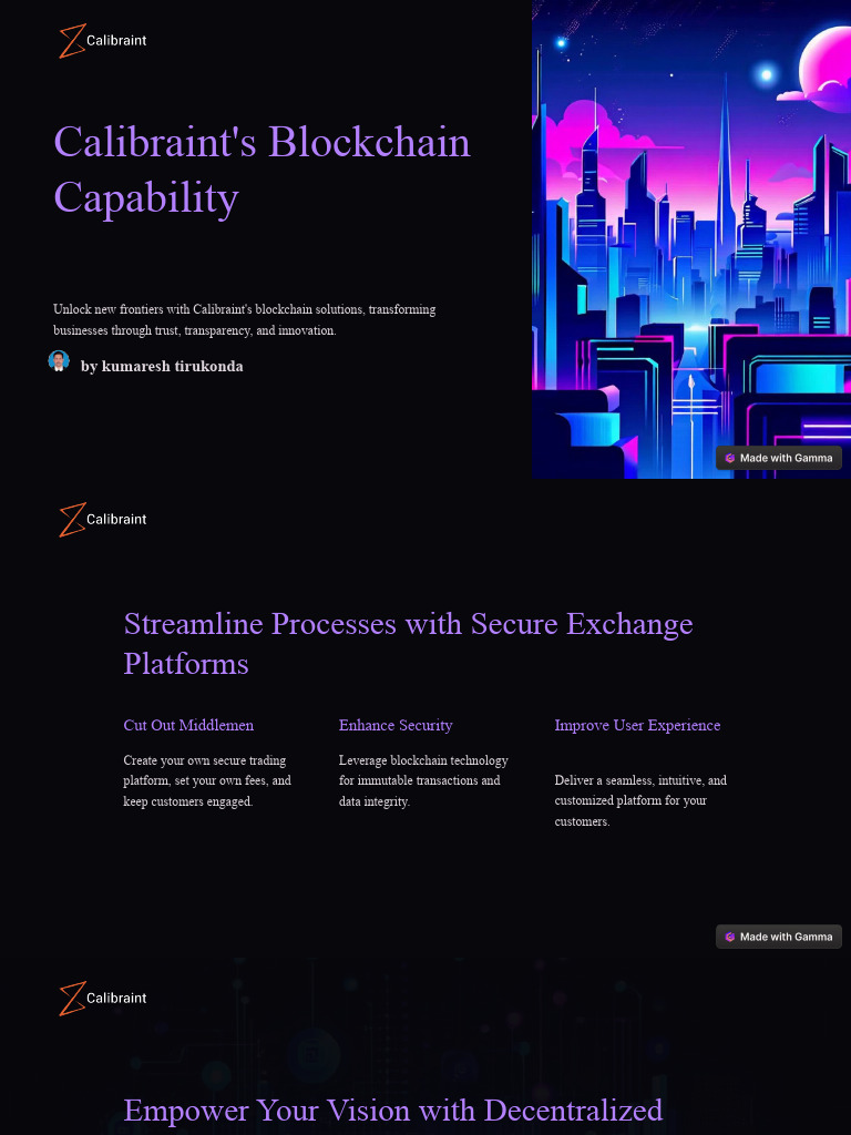 Calibraint Blockchain Capability Ap2024 | PDF | Cryptocurrency ...