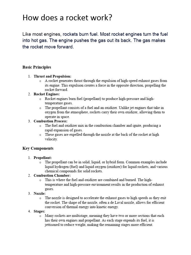rockets | PDF | Rocket Engine | Rocket Propellant