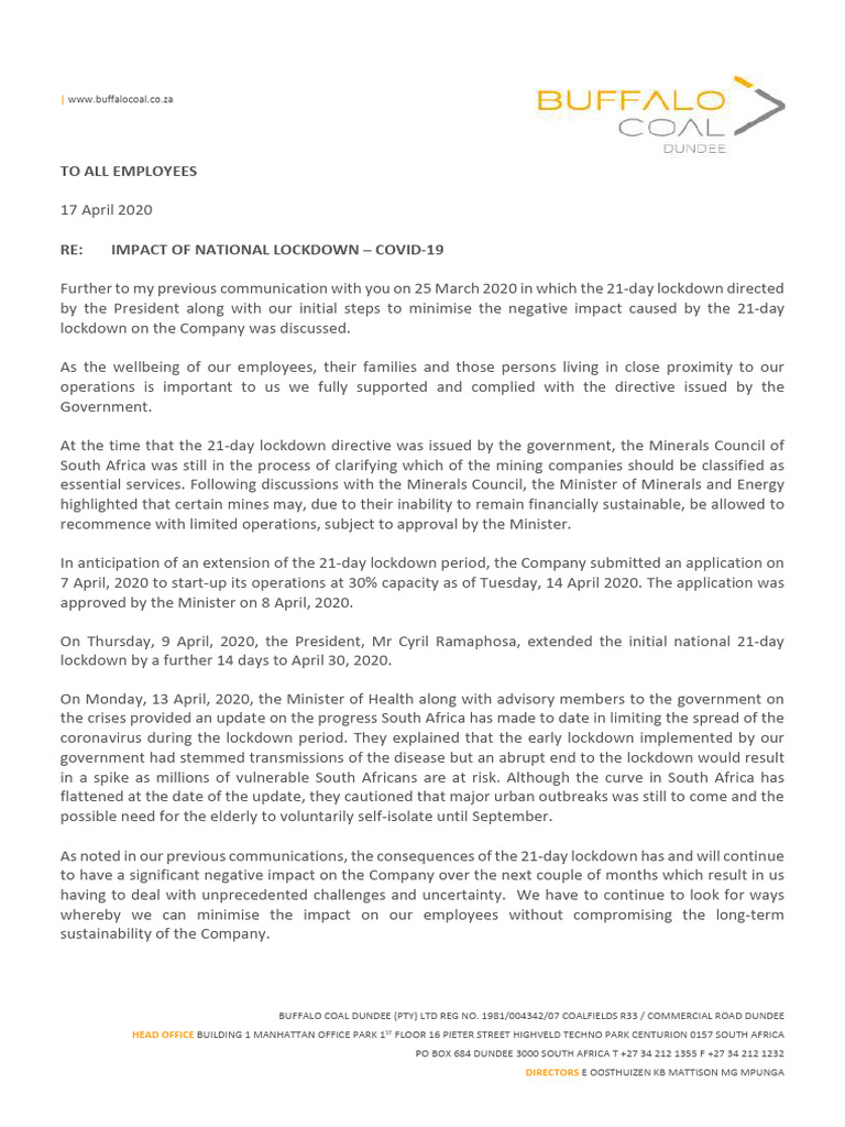 National Impact of Lockdown - Covid 19 | PDF | Layoff | Employment