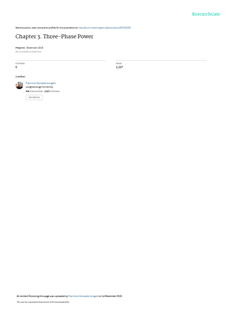 Chapter 3 Three-Phase Power v1 | PDF | Ac Power | Electrical Engineering