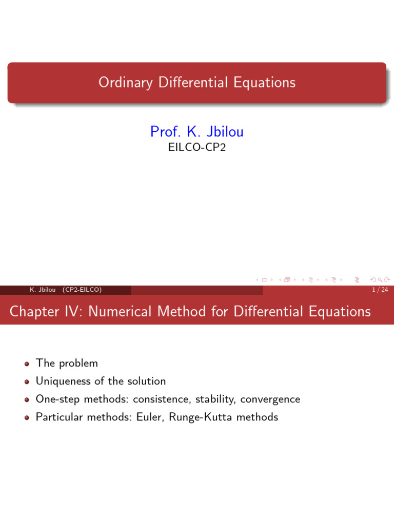 Chap4 Equa Diff | PDF | Differential Equations | Mathematical Analysis