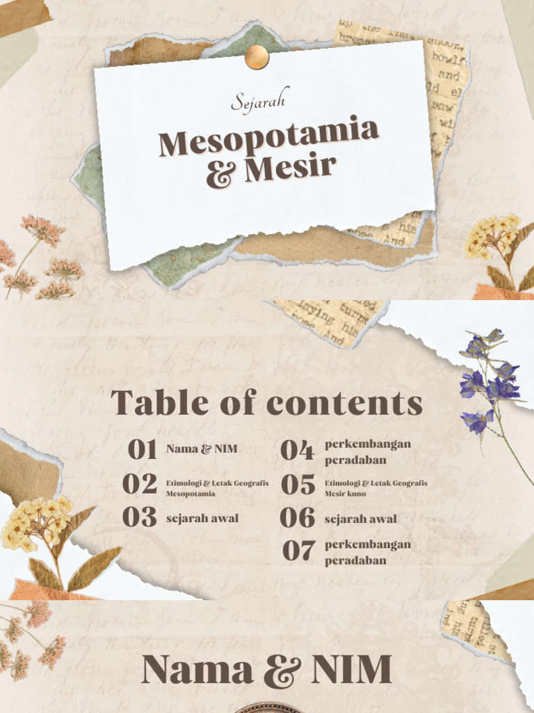 Mesopotamia & Mesir | PDF | Sejarah | Klasik