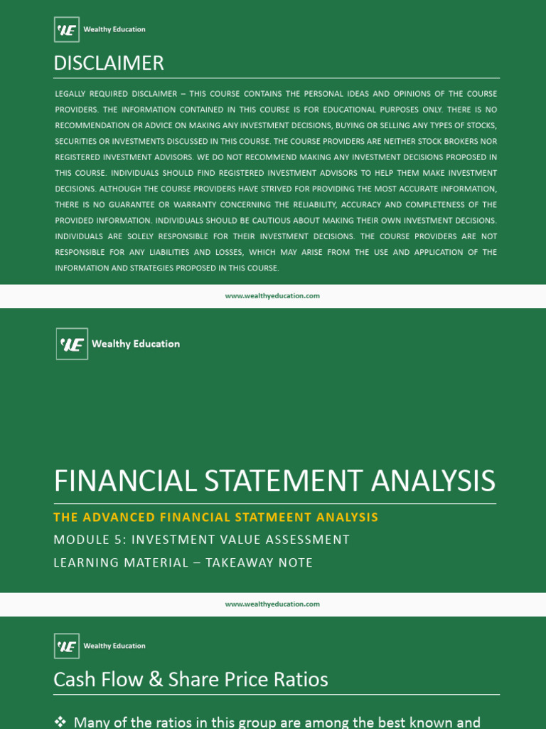 S6 Learning Notes For Module 5 | PDF | Investing | Price–Earnings Ratio