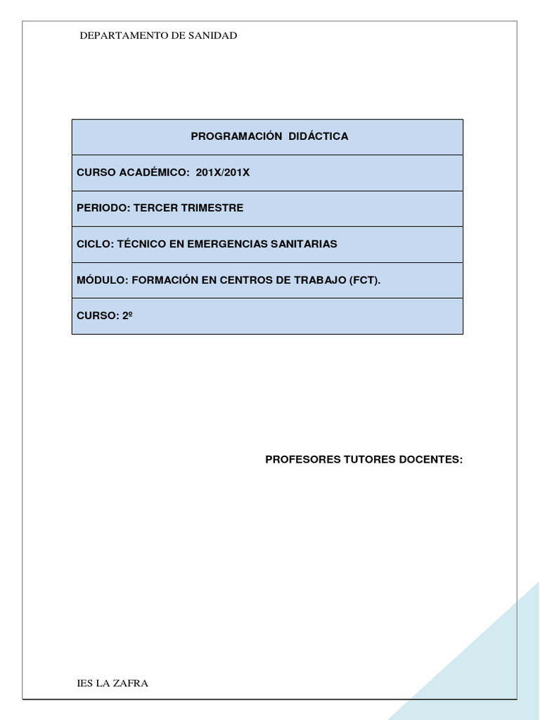 Programación FCT | PDF | Business | Evaluación