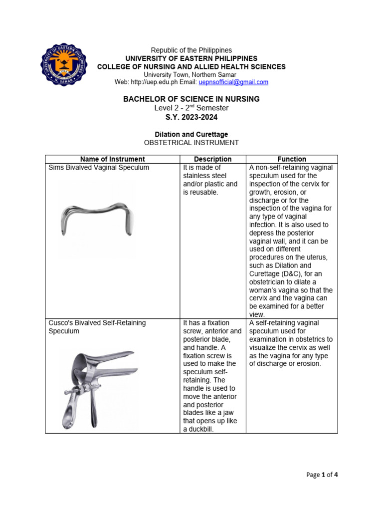 OB RLE DC Instrument 1 | PDF | Uterus | Human Reproduction