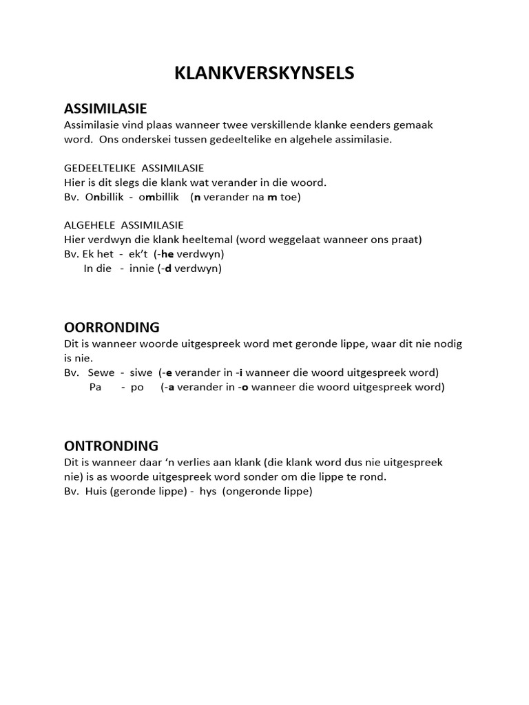 Assimilasie Oorronding Ontronding | PDF