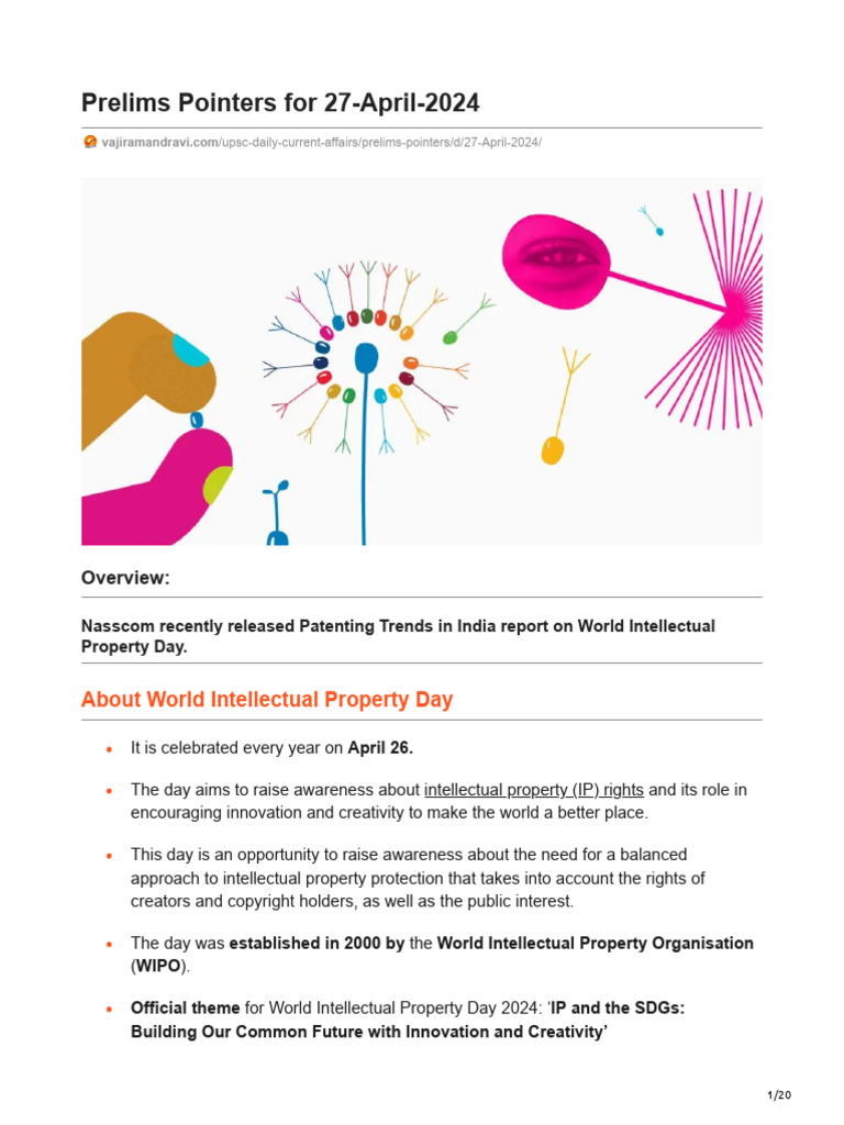 Prelims Pointers For 27 April 2024 Pdf Raman Spectroscopy