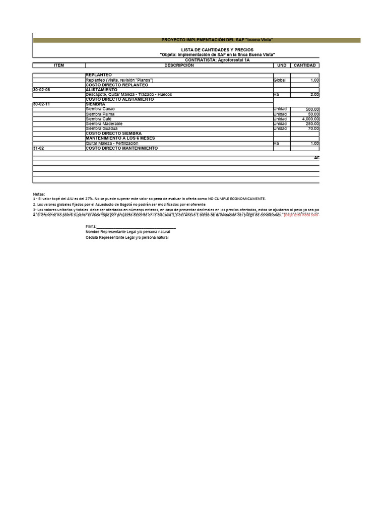 Presupuesto y Apus | PDF