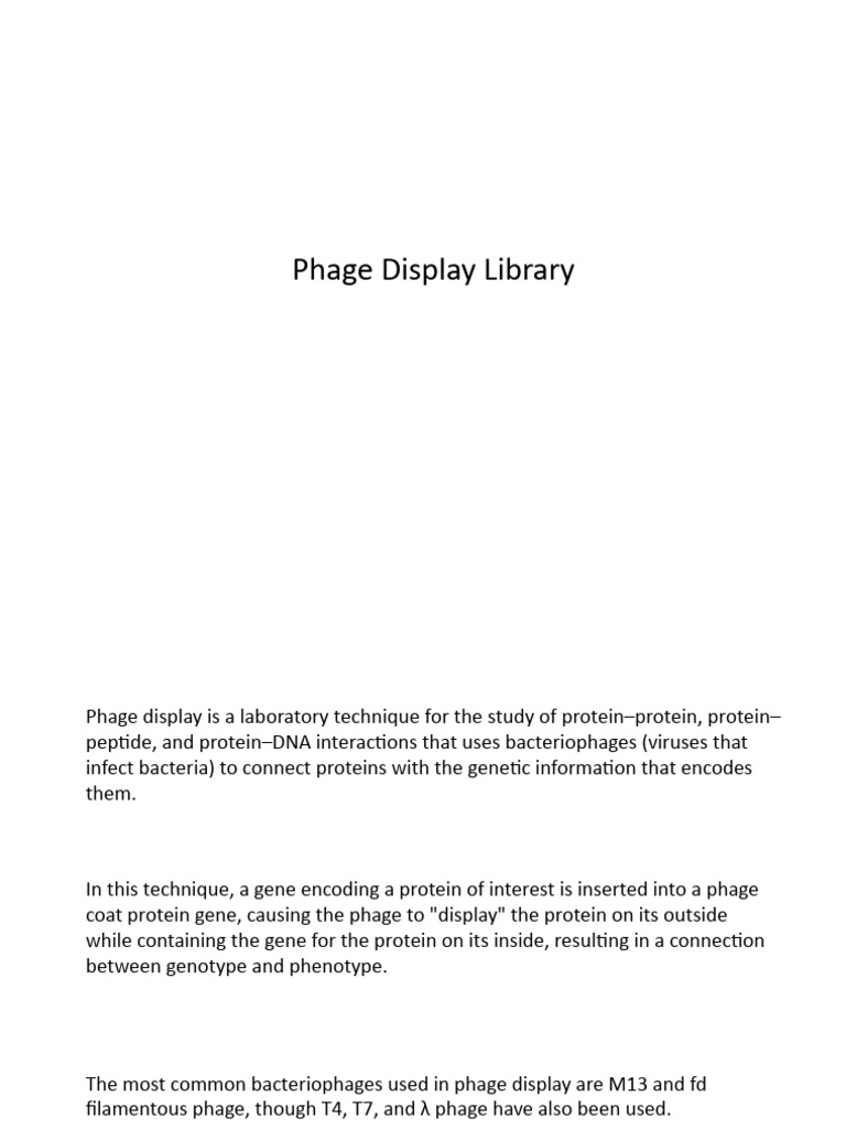 Phage Display PNA FAFLP | PDF | Antibody | Genetics