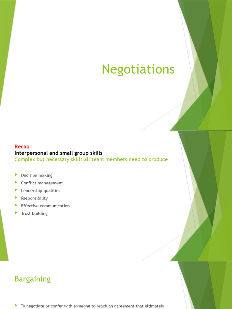 Negotiations | PDF | Negotiation | Bargaining