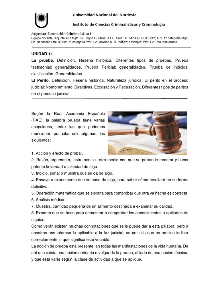 Nociones Básicas Sobre Prueba y Perito | PDF | Evidencia (ley) | Testigo