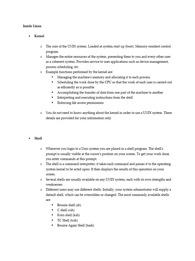 Linux Kernel and OS Overview | PDF | Operating System | File System