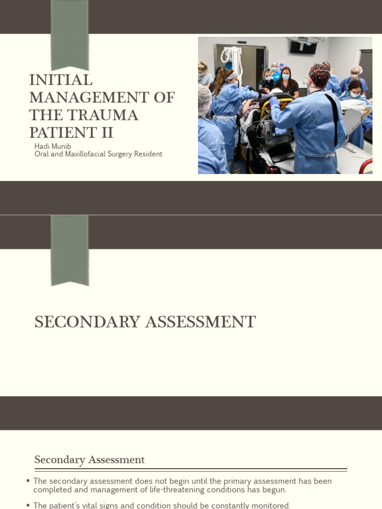Initial Management of The Trauma Patient II | PDF | Traumatic Brain ...