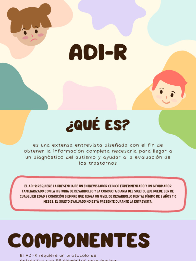 ADI-R | PDF | Espectro autista | Algoritmos