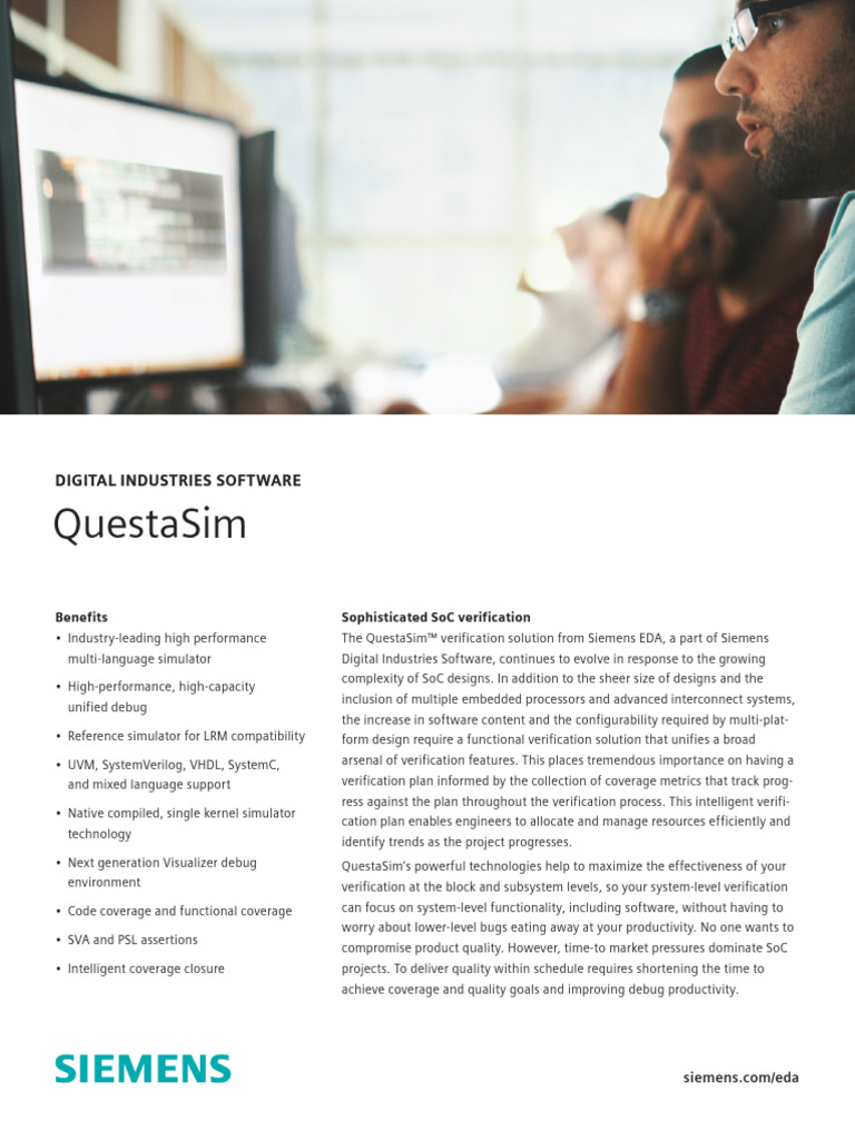 Siemens SW QuestaSim FS 85329 D5 | PDF | Formal Verification | System On A Chip