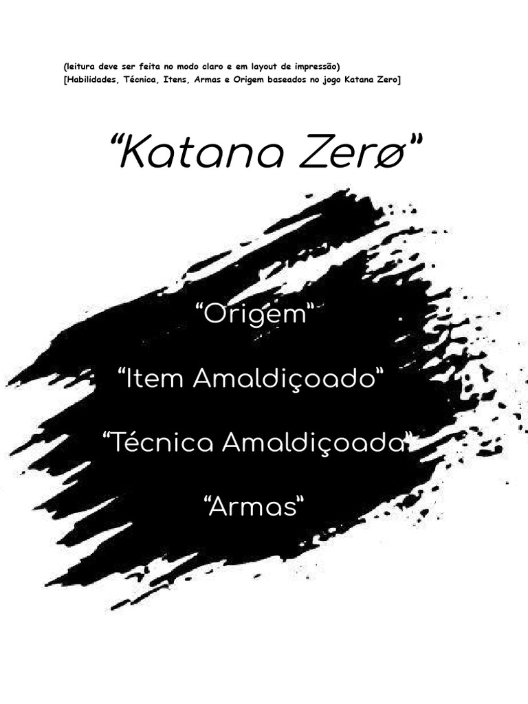 Katana Zero | PDF | Espada | Tempo