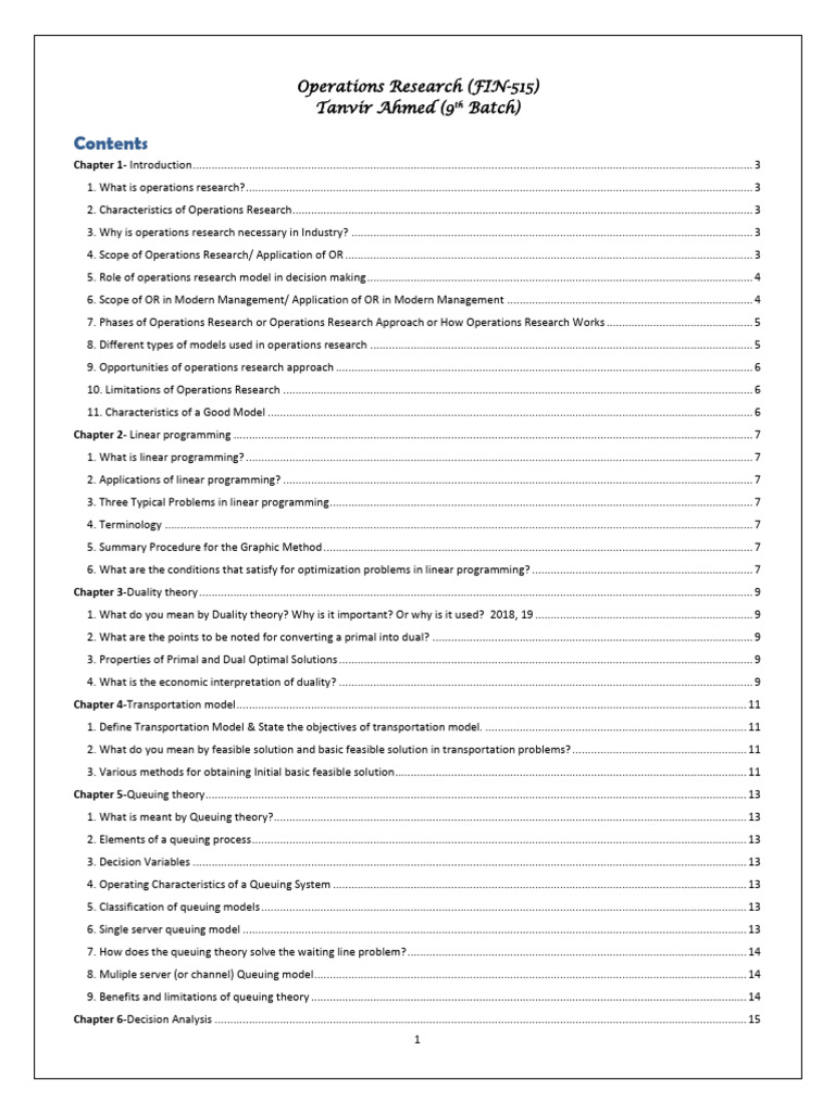 Operations Research | PDF | Linear Programming | Mathematical Optimization