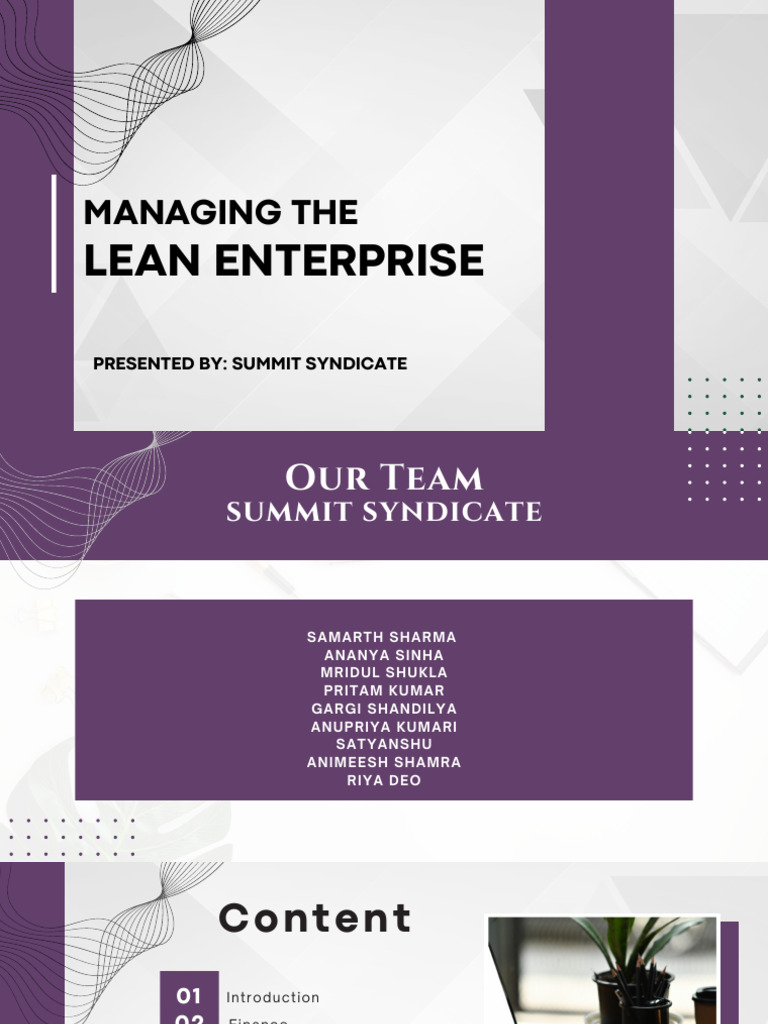 Purple & white business profile presentation 2 | PDF | Lean Manufacturing | Market (Economics)