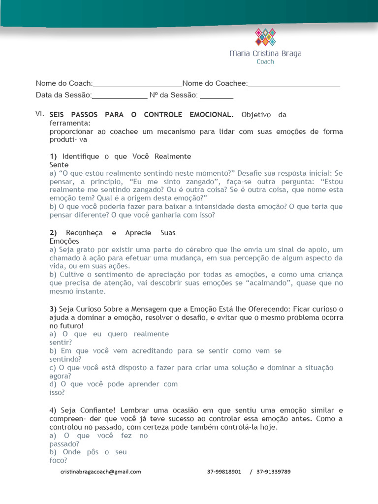 Seis Passos para Controle Emocional | PDF | Emoções | Pensamento