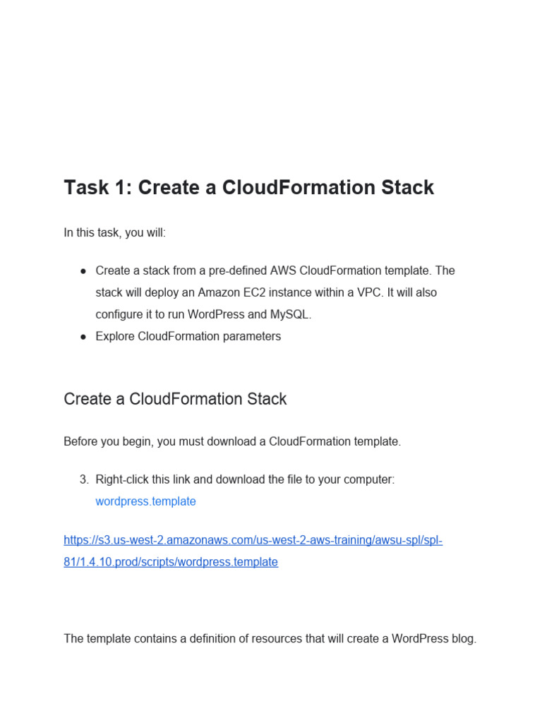 AWS - CloudFormation | PDF | Web Server | Internet & Web