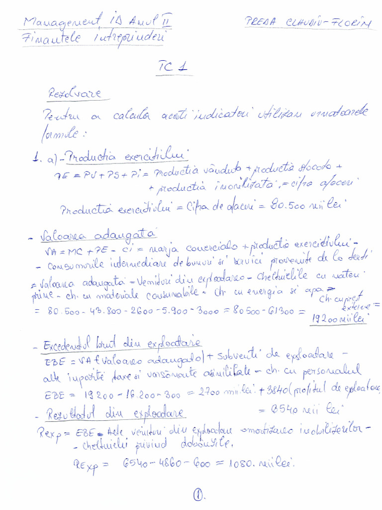 TC Finantele Intreprinderi | PDF