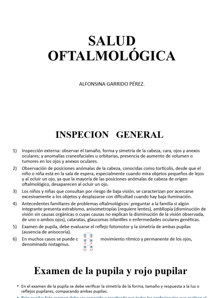 Examen Oftalmológico Infantil: Guía Completa | PDF | Ojo humano | Ojo