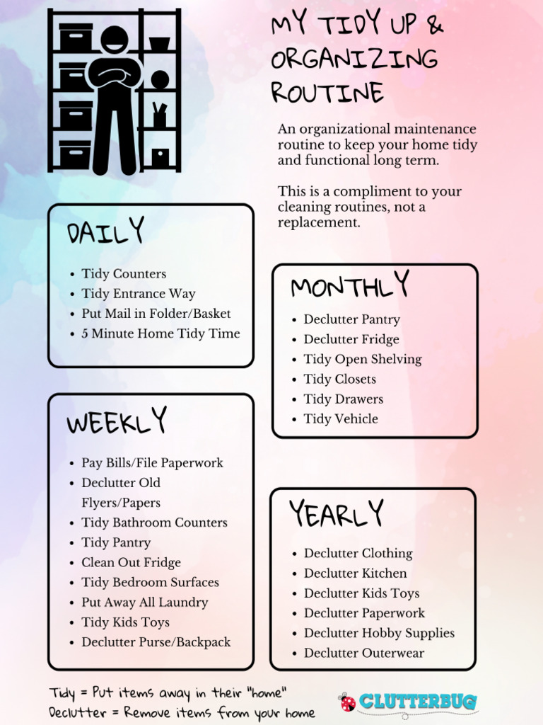 Organizing and Tidying Printable Pack | PDF