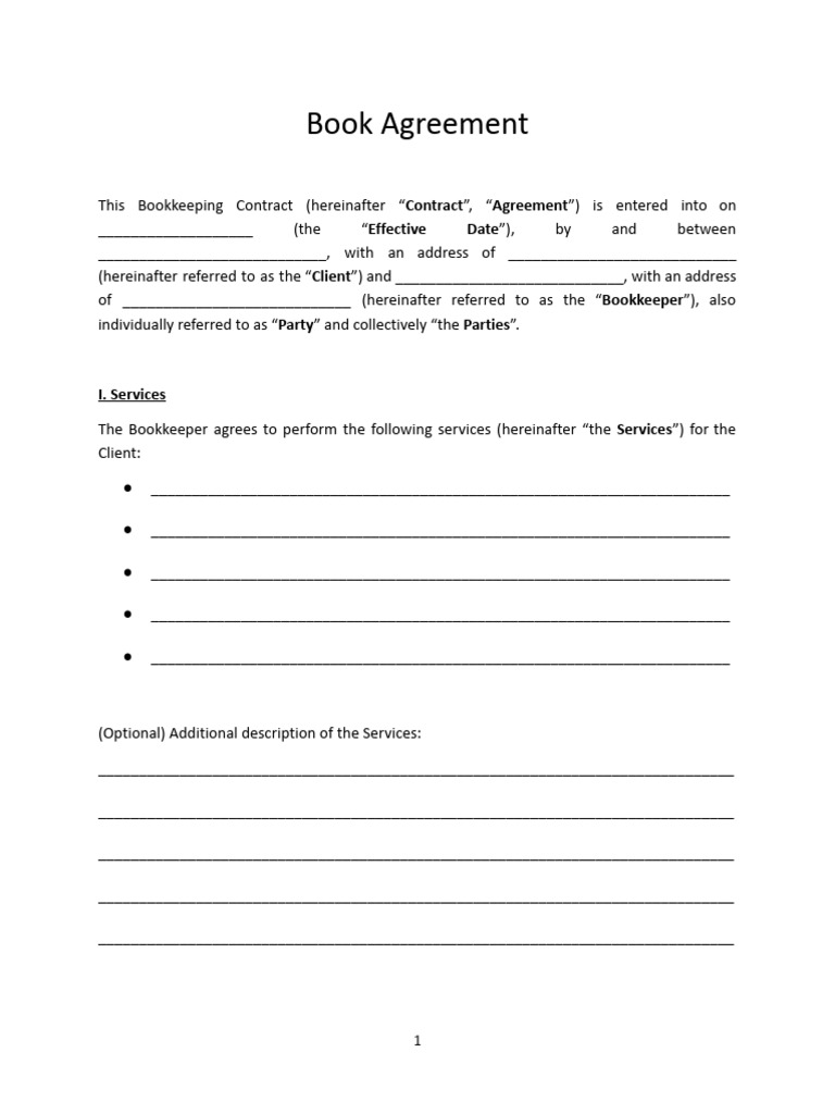Bookkeeping Contract Agreement | PDF | Damages | Legal Liability