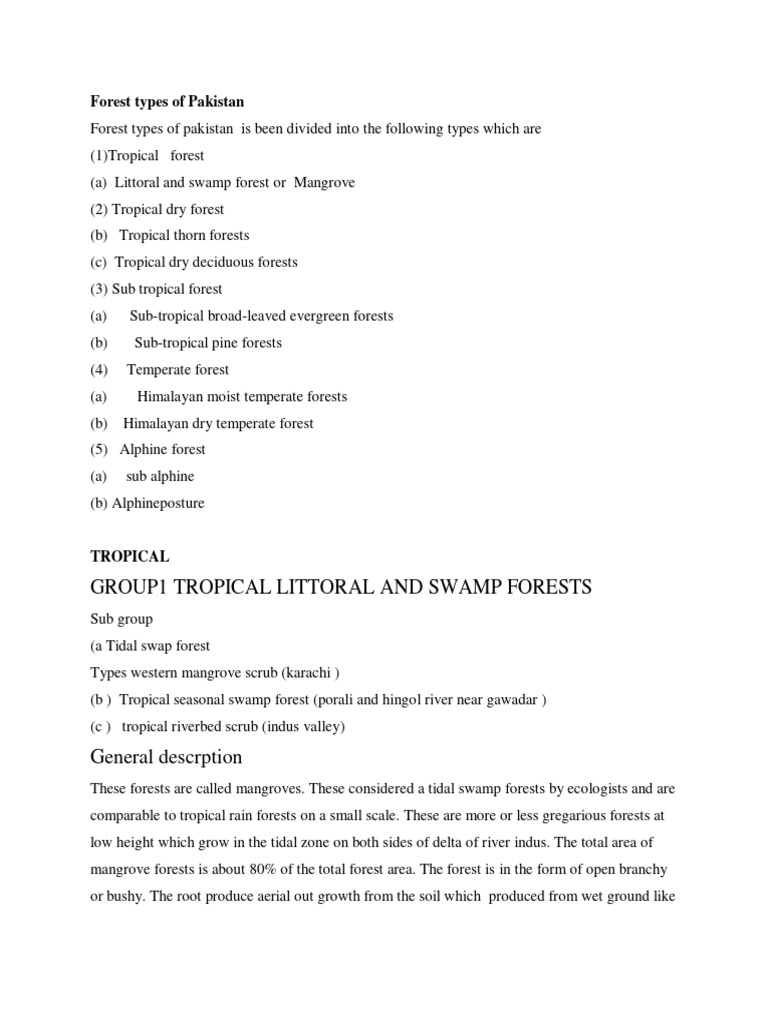 Forest-types-of-Pak-with-sub-division by Muhammad Nadeem Student of ...