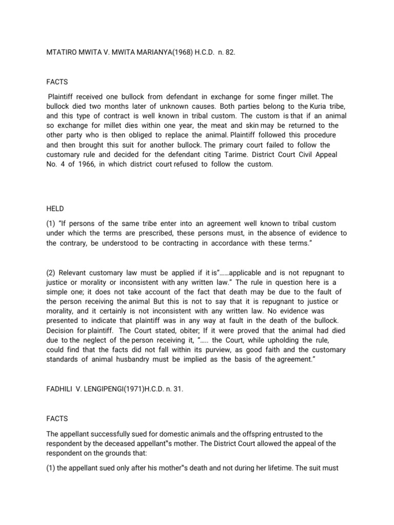 Contract Cases | PDF