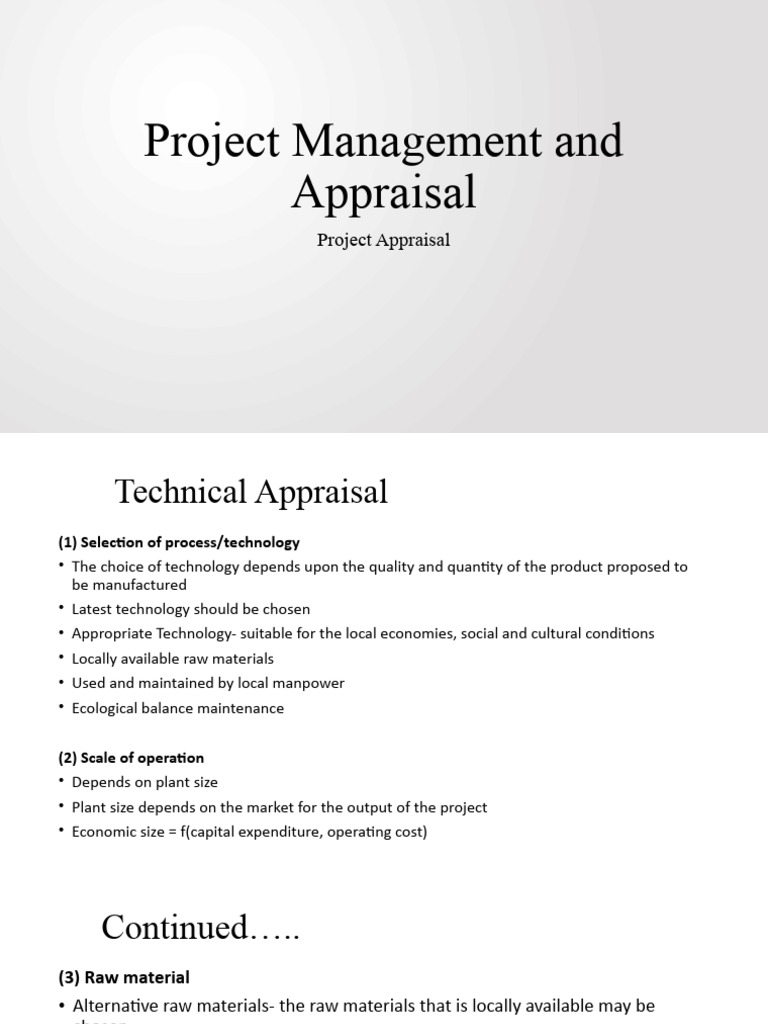 Project Management and Appraisal Guide | PDF | Real Estate Appraisal ...