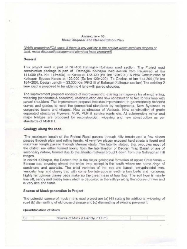 Annexure 16 Muck Disposal Plan | PDF