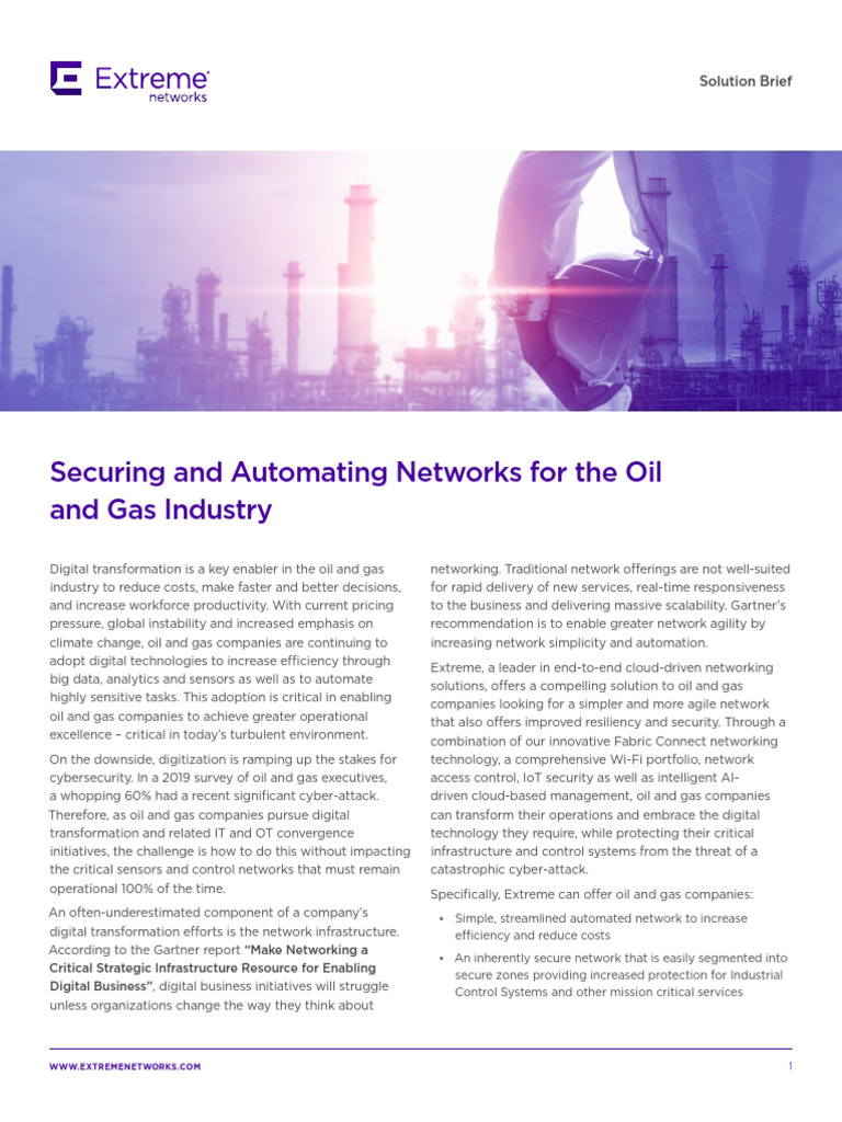 Securing and Automating Networks For The Oil and Gas Industry SB - v4 ... Securing and Automating Networks For The Oil and Gas Industry SB - v4 ...