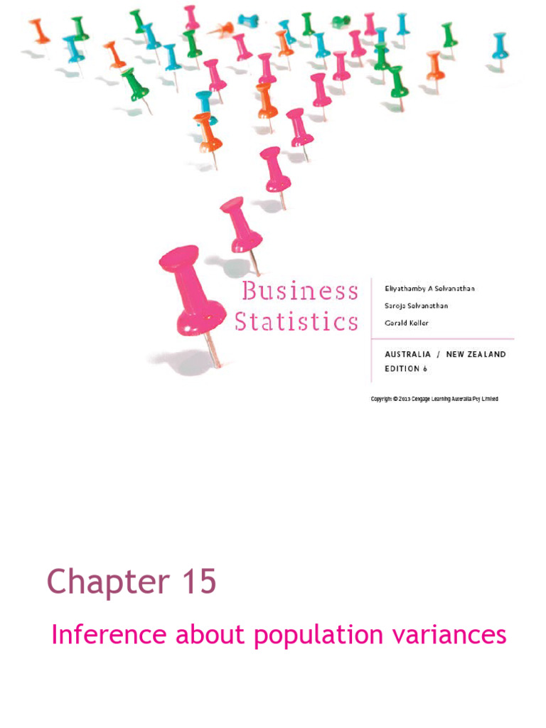 Statistical Inference for Variances | PDF | Estimator | Variance