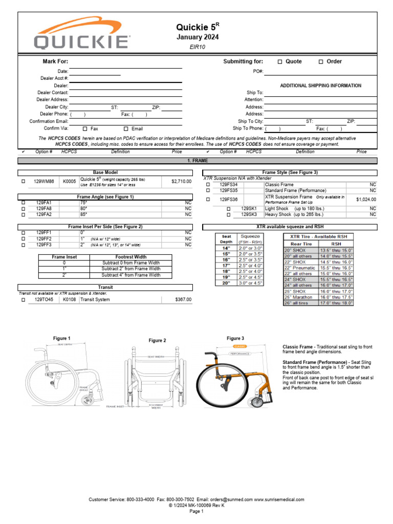 Quickie XTR Wheelchair Options & Pricing | PDF | Axle | Vehicle Technology