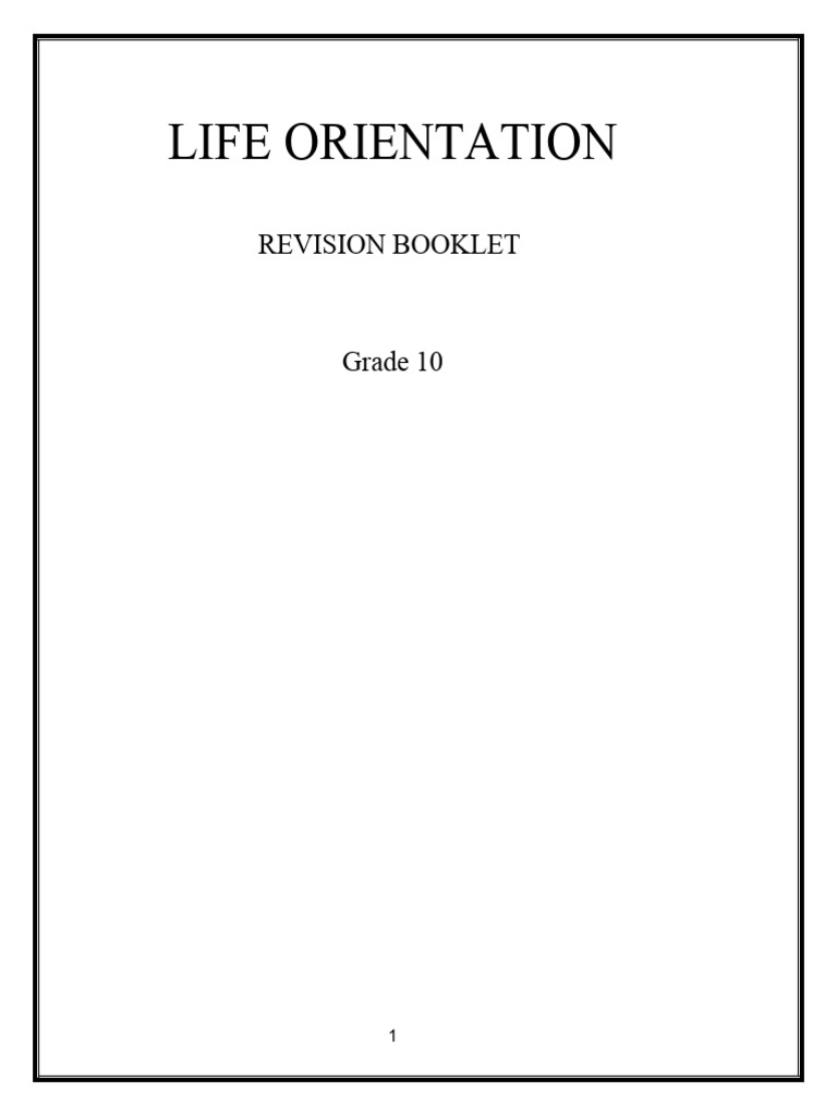 Grade 10 Life Orientation Revision 2023 | PDF | Lgbt | LGBTQIA+ Studies