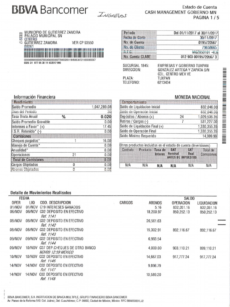 Estados de Cuenta Bancarios | PDF