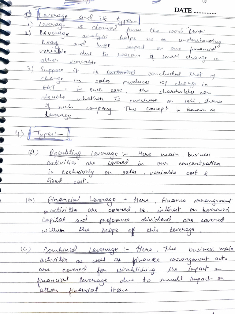 leverage analysis (Financial Management) | PDF