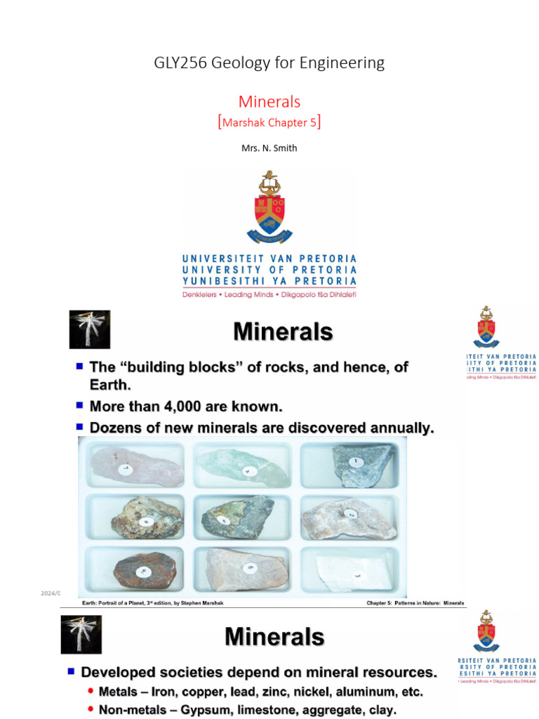 Geology for Engineering Students | PDF | Rock (Geology) | Minerals