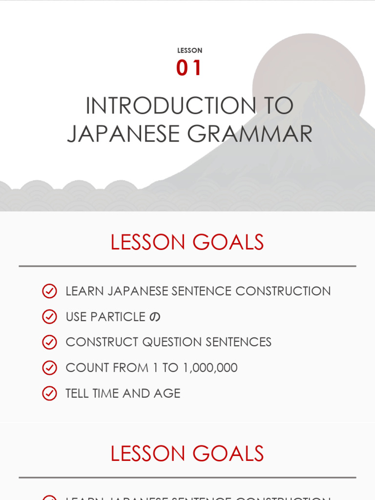 Introduction To Japanese Grammar PDF | Download Free PDF | Subject ...