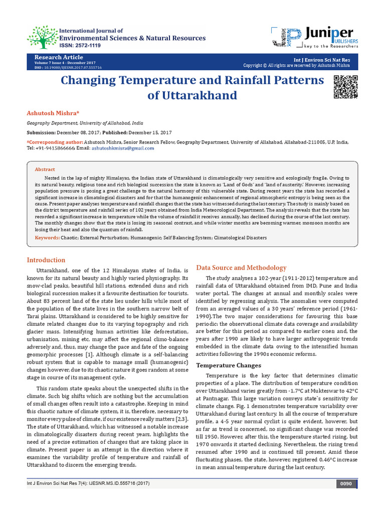 Uttarakhand | PDF | Climate | Rain