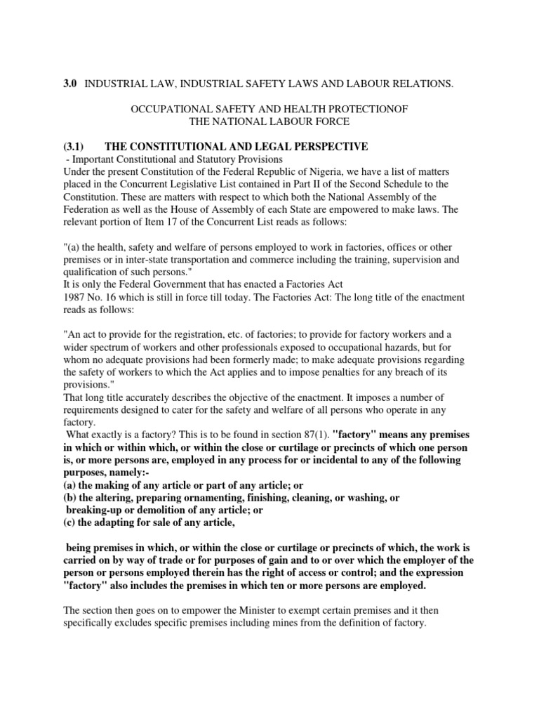 Gec524 - Industrial Law. Hasawa and Labour Law | PDF | Employment | Pension