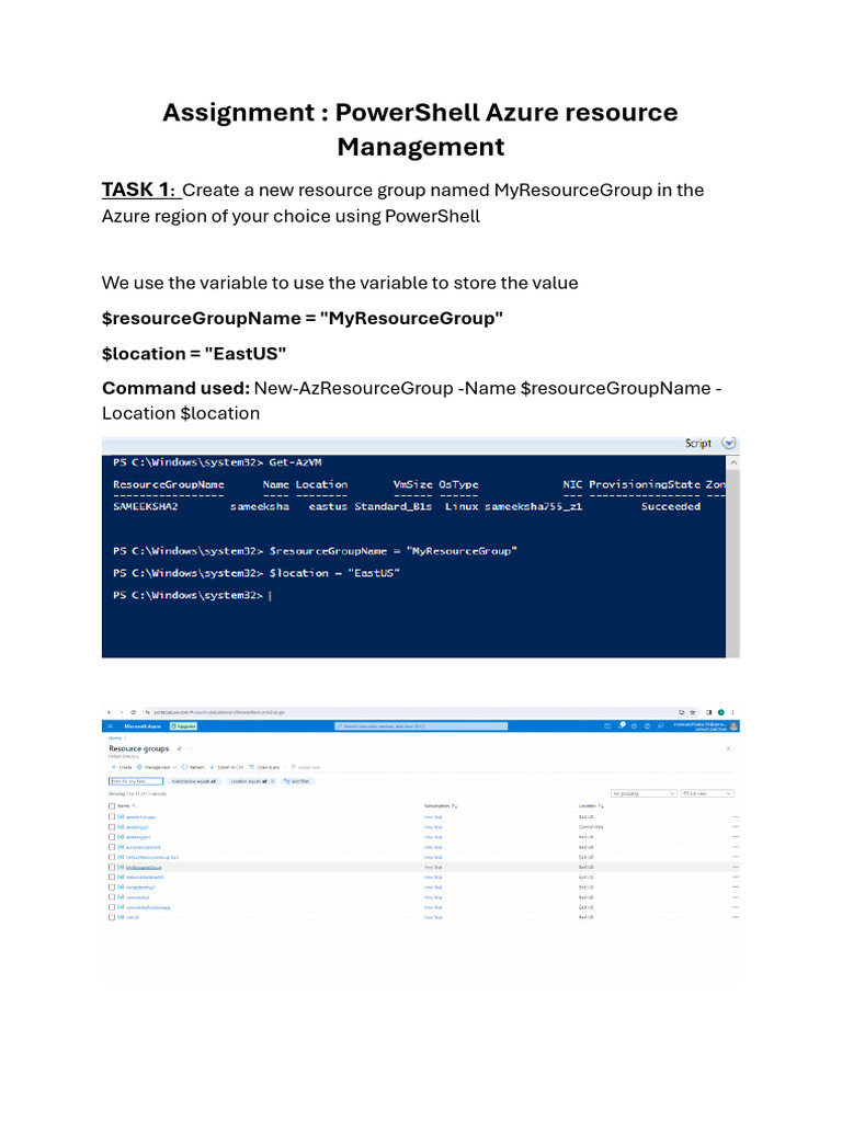 Azure Powershell | PDF | Computing | Operating System Families