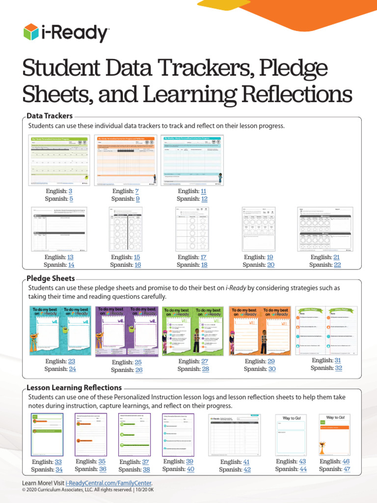 Iready Student Trackers Standalones English Spanish | Download Free PDF ...