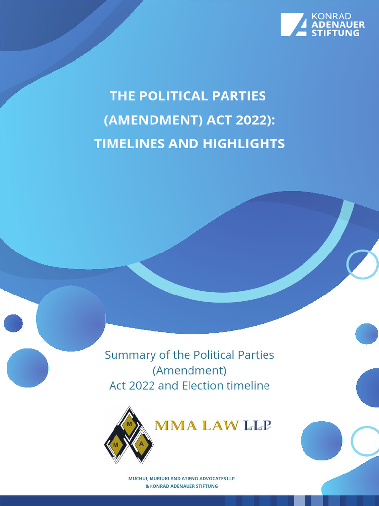 Summary of The Political Parties (Ammendment) Act 2022 and Election Timeline | Download Free PDF ...