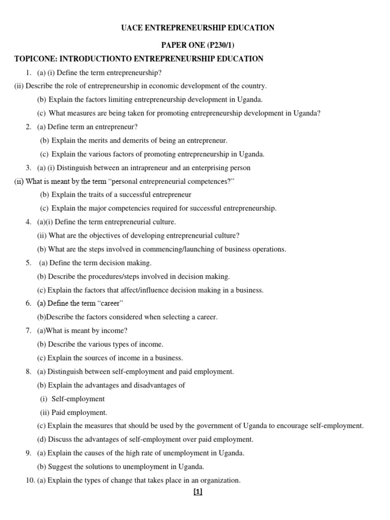 Ent Question Bank - 081049 | PDF | Entrepreneurship | Taxes