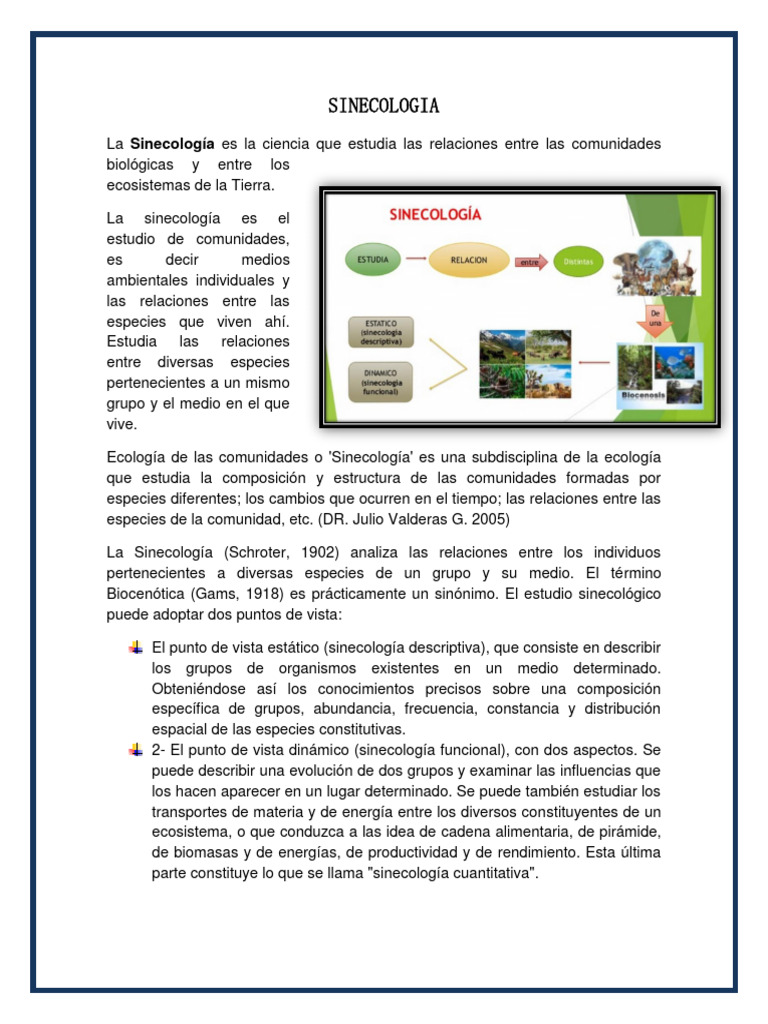 SINECOLOGIA | PDF | Ciencias sociales